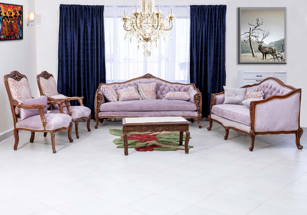 Rosewood Splendor Antique Sofa Set - Unique Furniture